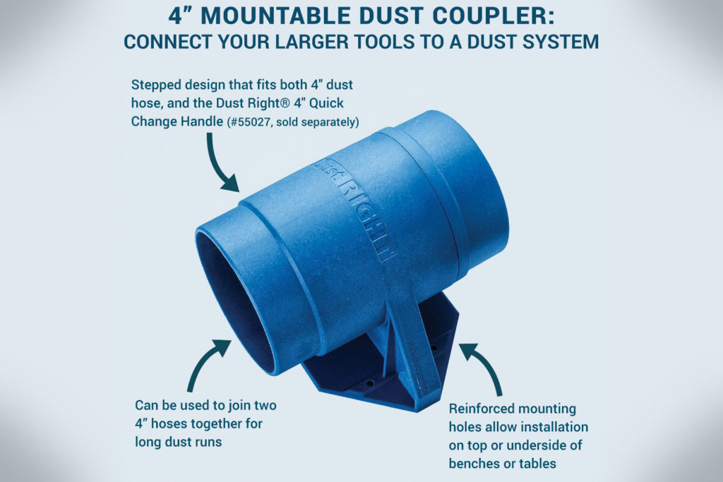 Dust Right 4" Mountable Dust Coupler | The Woodsmith Store