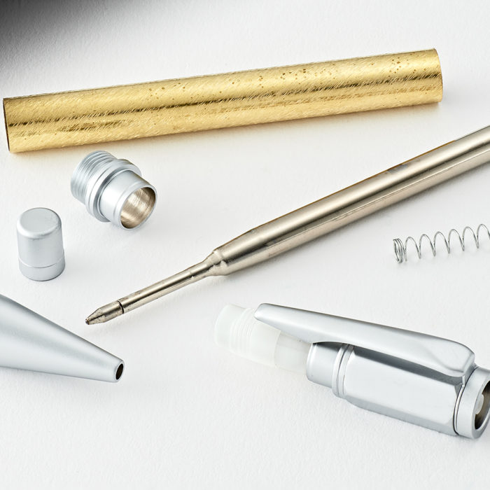 PSI Vertex Brushed Satin Click Pen Kit | The Woodsmith Store