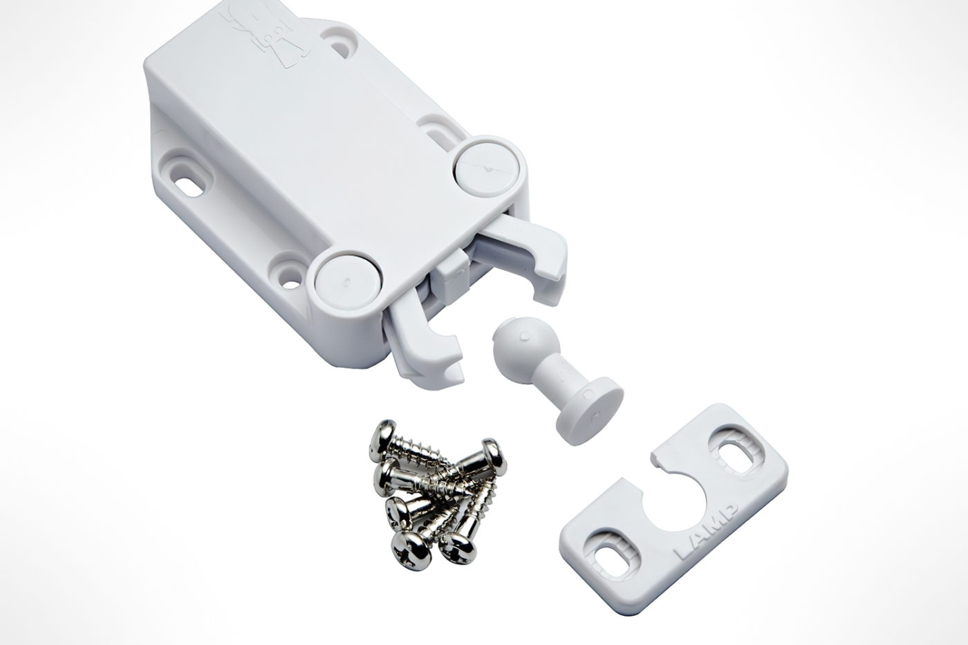 Safe Push Touch Latch-White | The Woodsmith Store